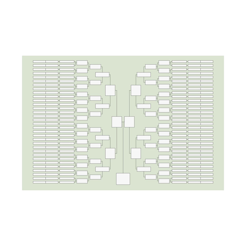 Large Blank Fill-in Family Tree Chart - Eight Generation Genealogy Cha ...